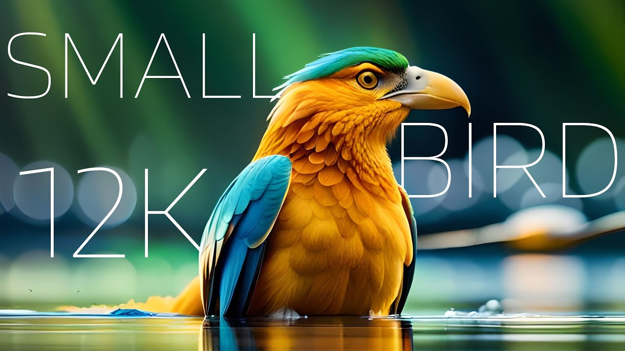Small Colorful Birds In 12k TV UHD || Dolby Vision With Calm Music ...