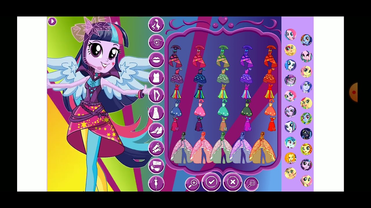 Twilight Sparkle Rainboom Style Dress Up - YouTube