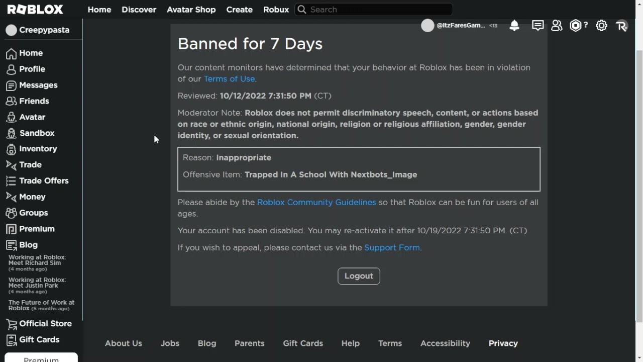 Banned for 7 days amazing... - YouTube