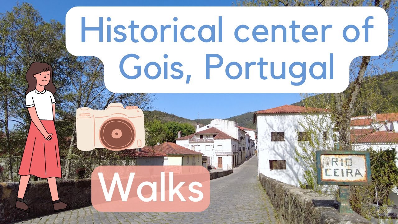 Walking in the historic center of Góis, Coimbra, Portugal, April 2022 ...