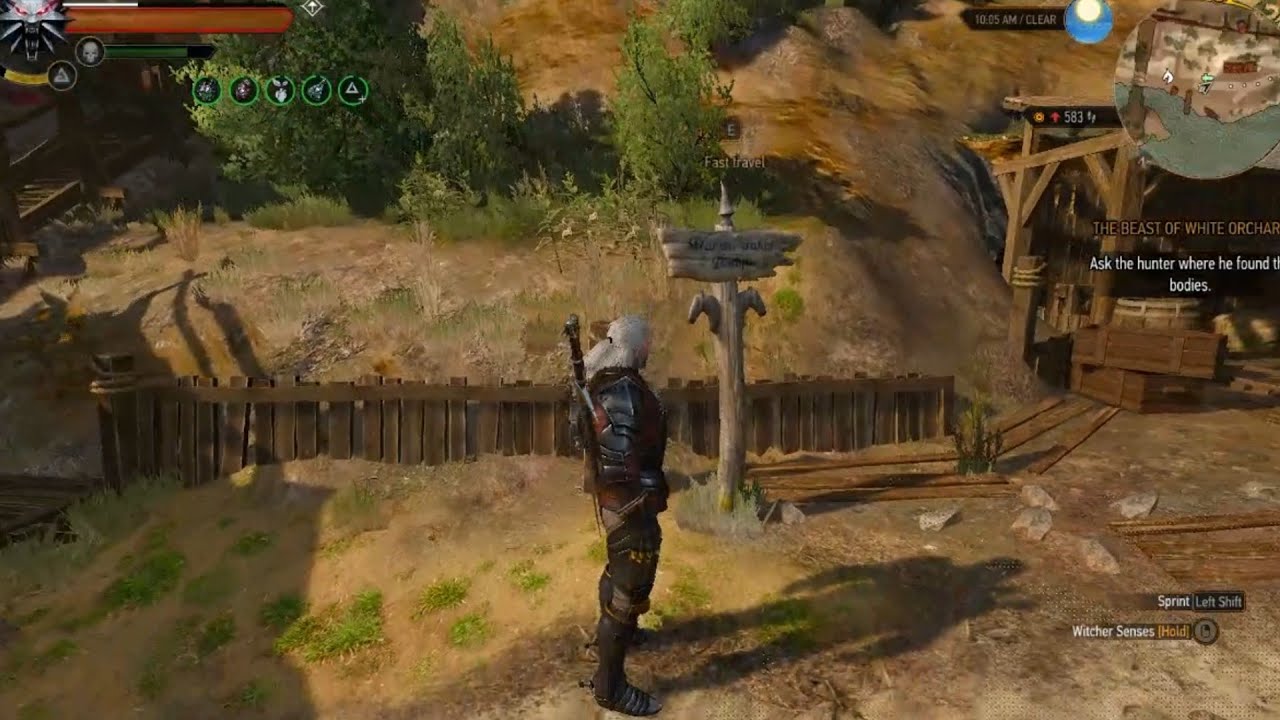 The Witcher 3 : Fast travel guide and find tomira herbalist - YouTube