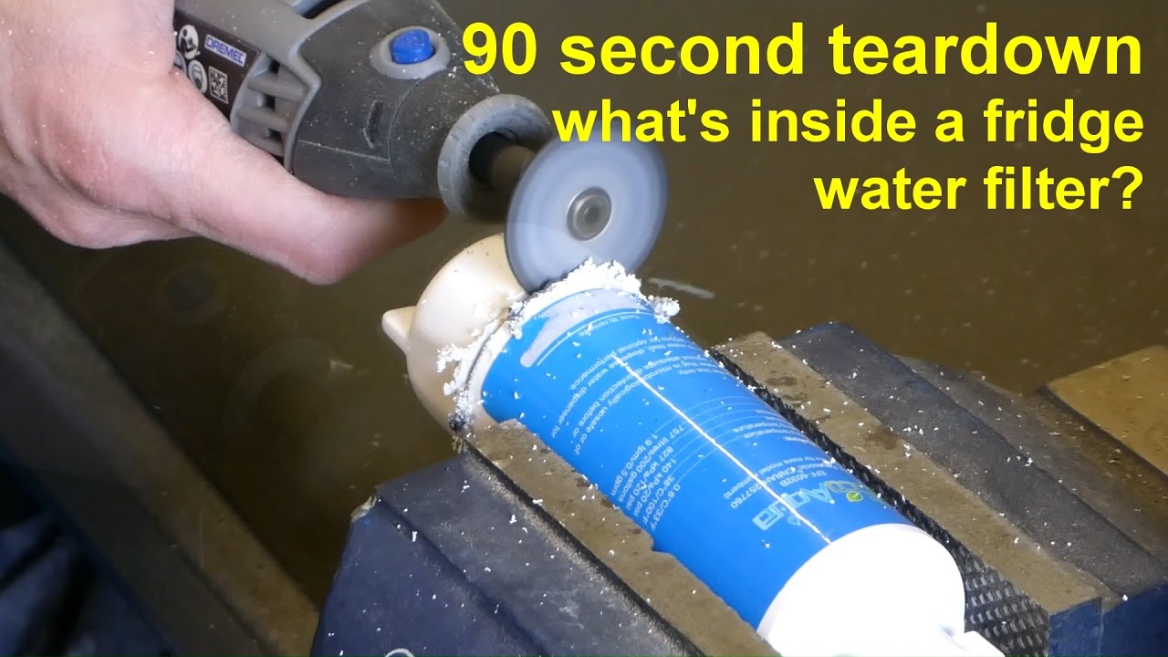 90 second teardown - Fridge water filter - YouTube