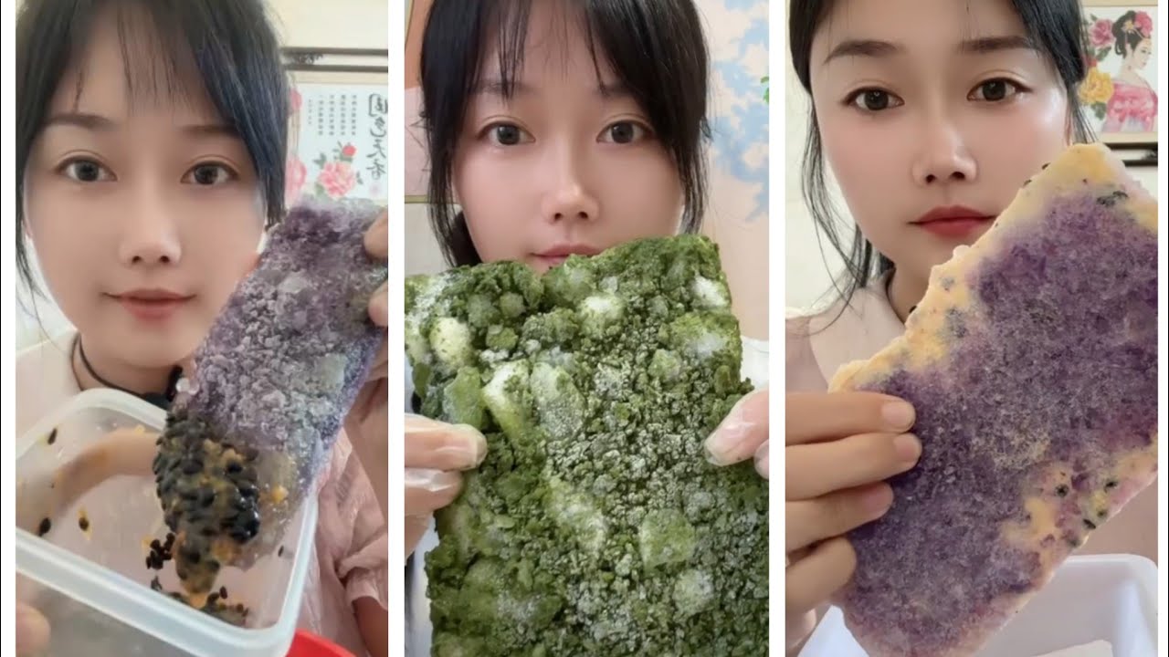 ICE-0112.ice eating, Frozen ice, cruncy ice matcha and fruit ice ...