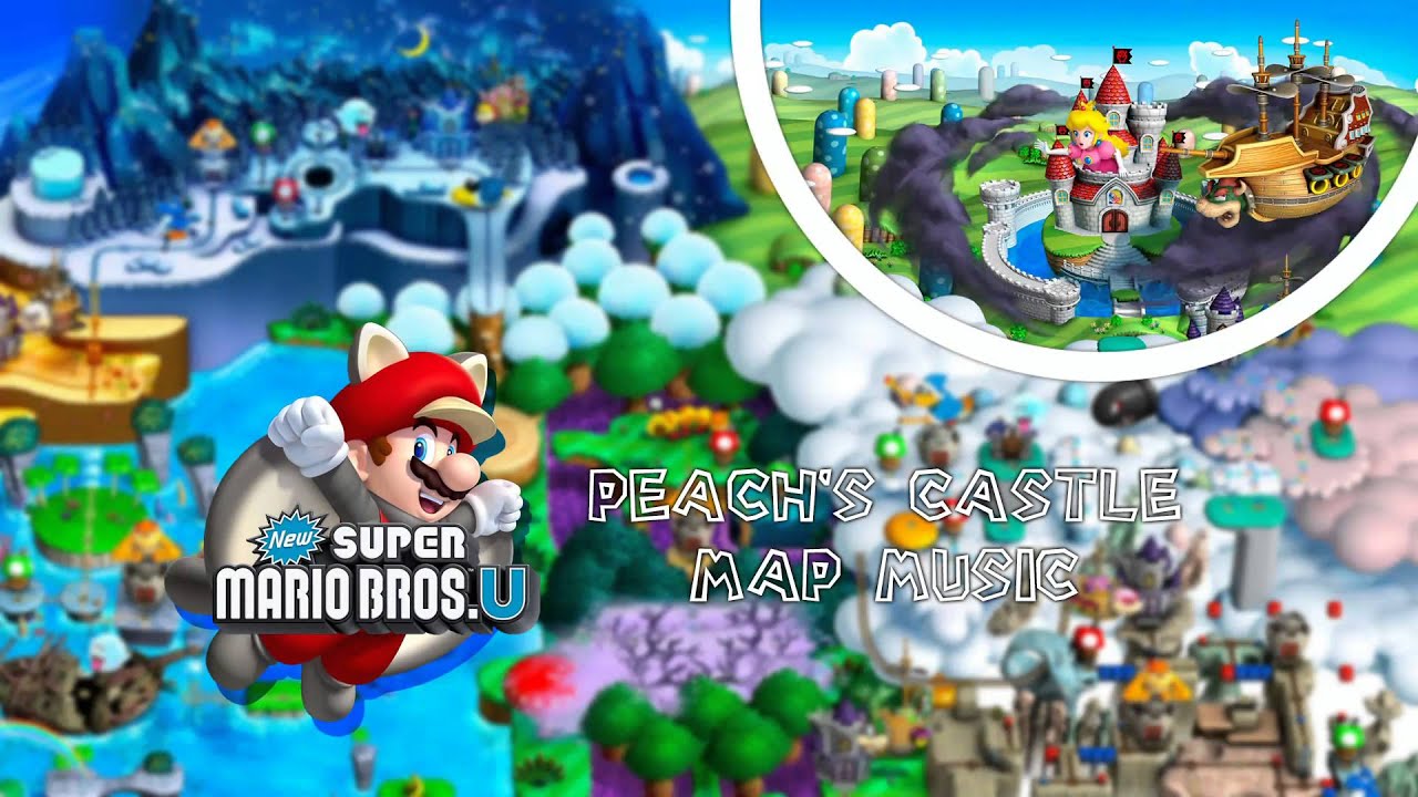 New Super Mario Bros. U - Peach's Castle Map Music - YouTube