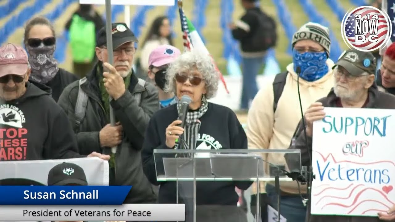 Navy Veteran Susan Schnall speaks out against rising fascism in DC ...