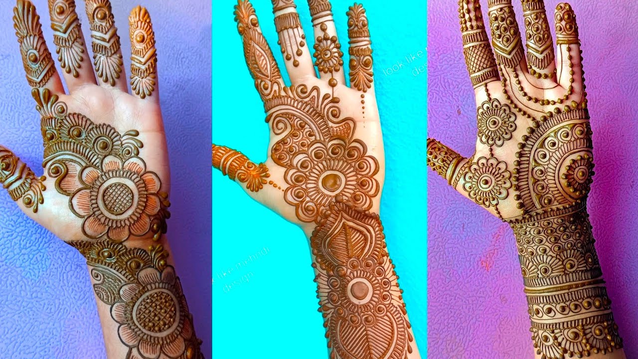 Top - 3 Simple fronthand arabic mehndi design | easy fronthand mehndi ...