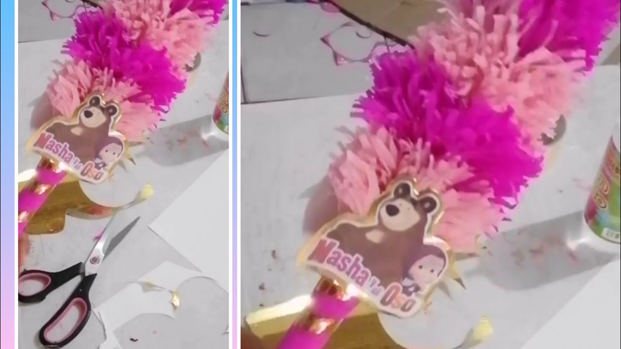 Cómo decorar palo piñatero - YouTube