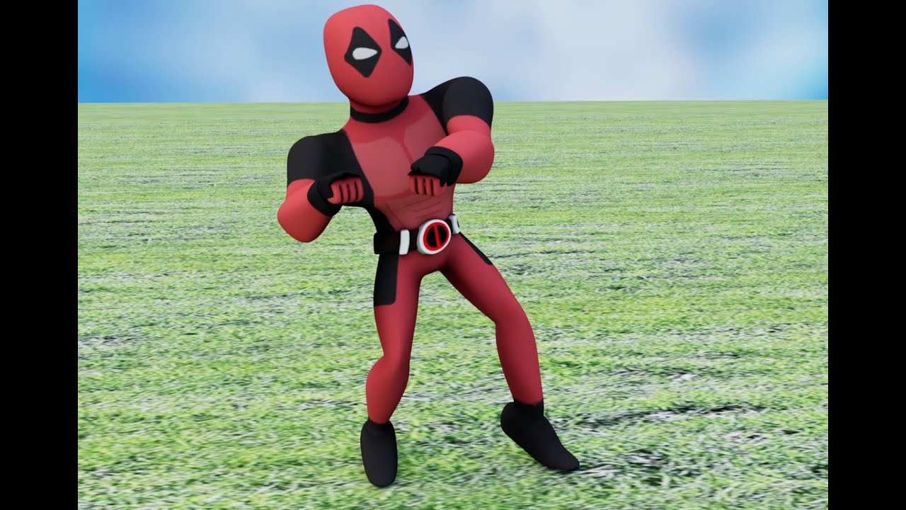 how to model deadpool cartoon character in 3d maya #3dmodeling - YouTube