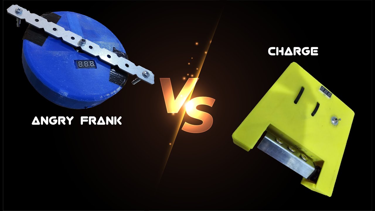 Charge vs Angry Frank, 3d printed remote control bots. - YouTube