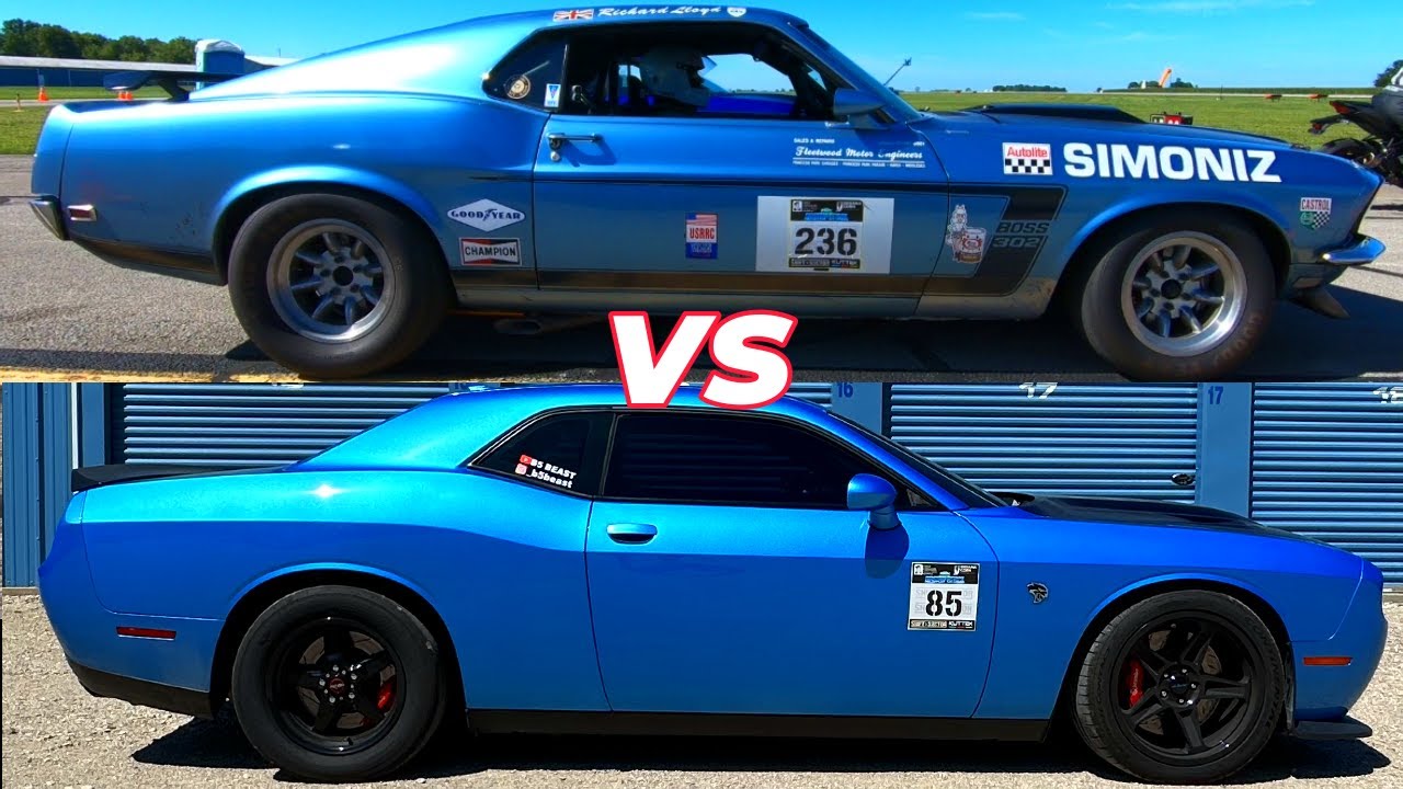 Hellcat vs Ford Mustang GT500 - GT350 - Roush Stage 3 - Mach 1 - 1969 ...