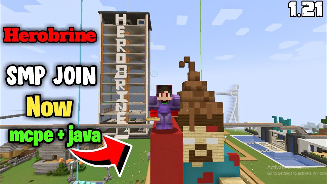Herobrine smp New Best Public Smp Server For Minecraft 👚 | Java + PE ...