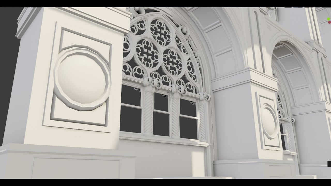 using blender to create medieval architecture renders part 1 - YouTube
