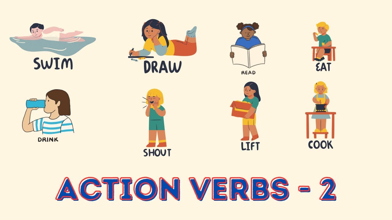 Action verbs - 2 | Kids Vocabulary - YouTube