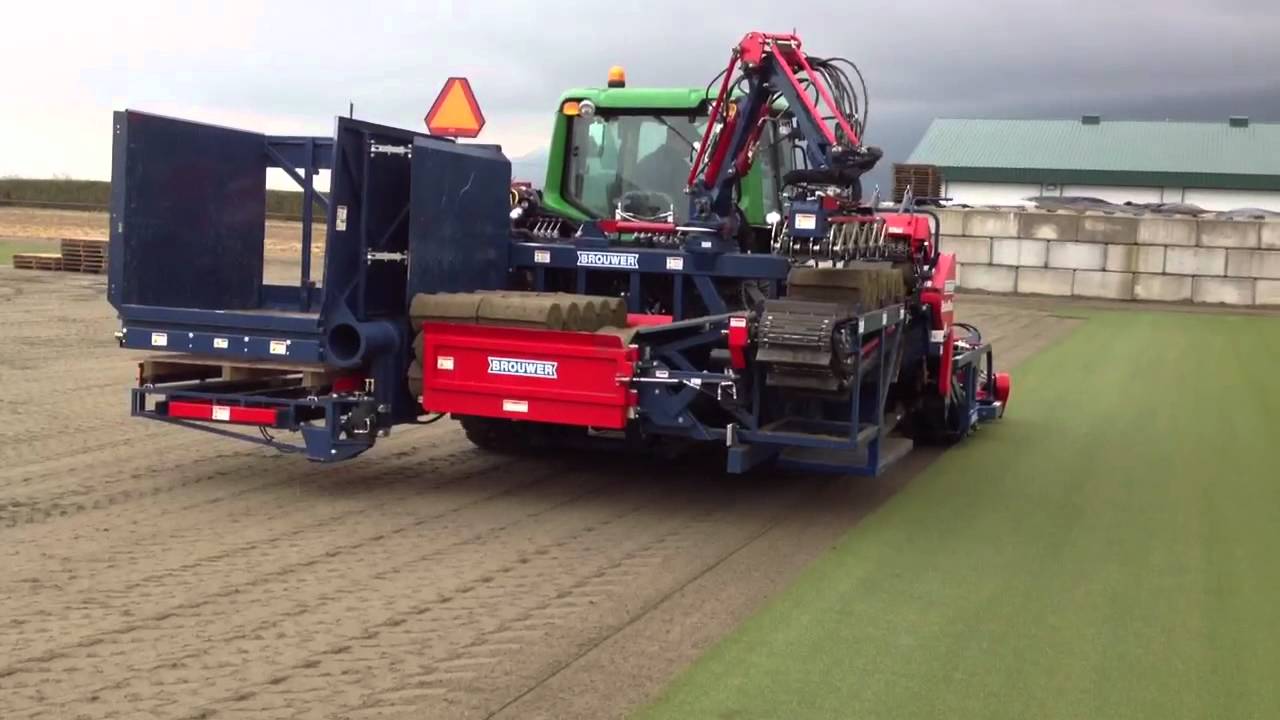 Bos Sod Farms Bentgrass Sod Harvest Youtube