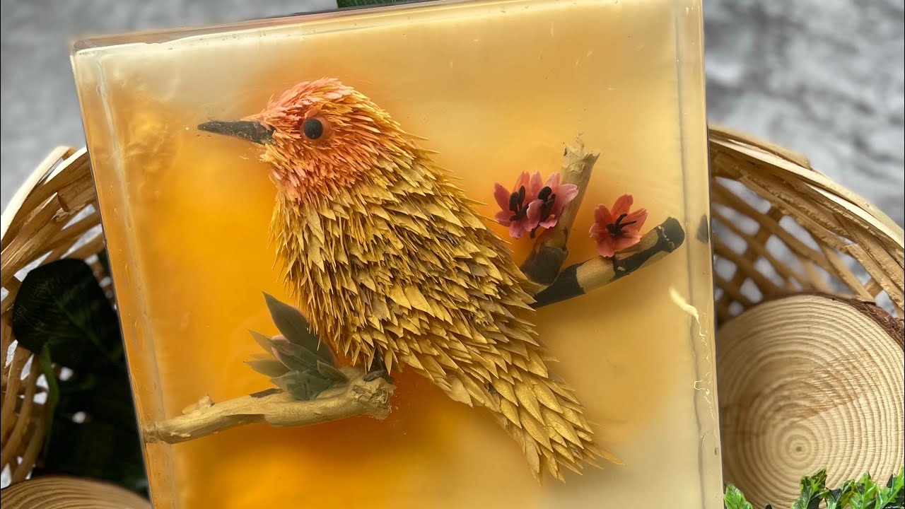 3D Jelly Art,behind the scenes how to make bird (short video) - YouTube