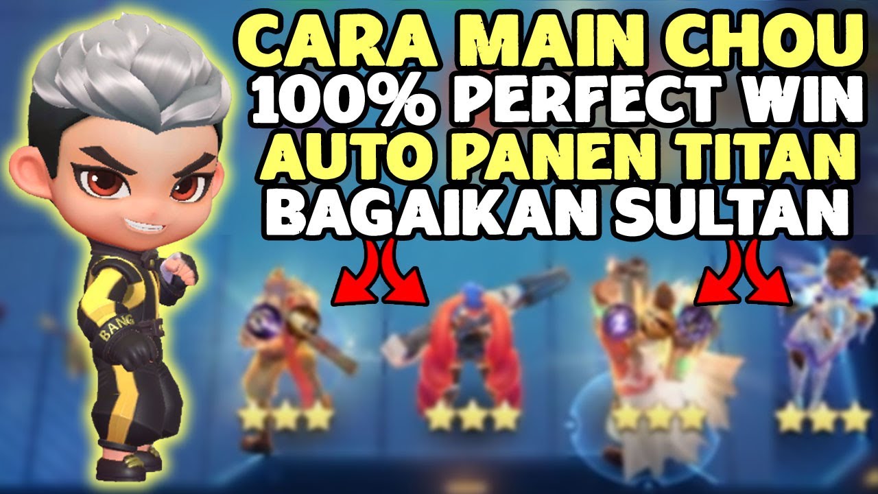 TUTOR CARA MAIN CHOU SKILL 1 AUTO KAYA RAYA AUTO TITAN MAGIC CHESS ...