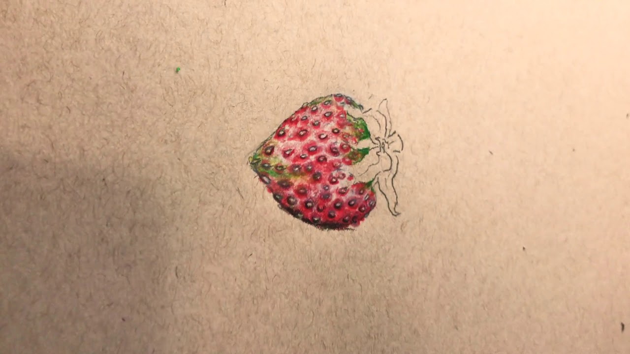 Tutorial: Drawing a Strawberry with Colored Pencils - YouTube