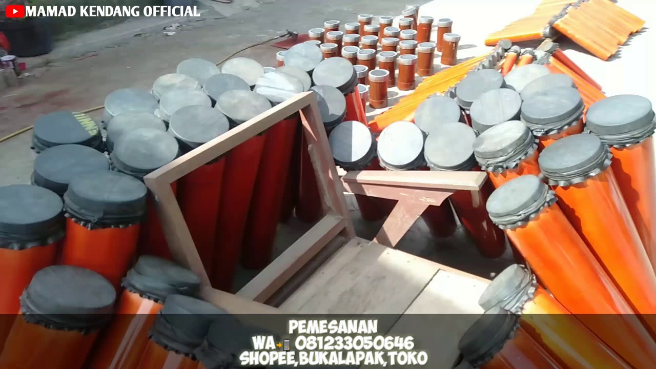 Kendang Ketipung paralon murah proses pengecatan 40 set LG - YouTube