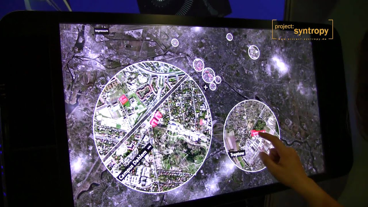 Multitouch-Application for Humboldt-University on Polytouch Multitouch-Flatscreen - YouTube
