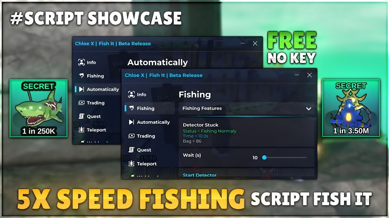 BEST SCRIPT FISH IT! 2025, AUTO FARM, 5X SPEED FISHING, INSTANT FISHING ...