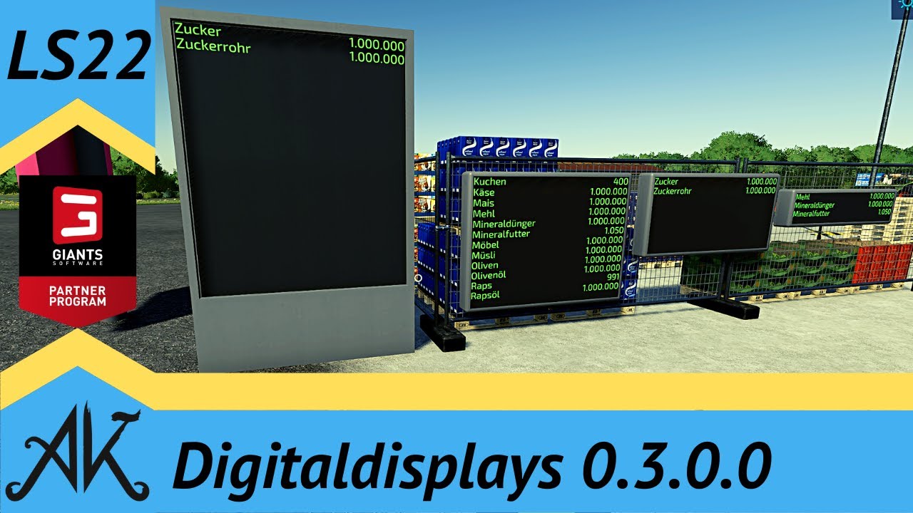 LS22 #Modvorstellung Digitaldisplays Update 0.3.0.0 - YouTube