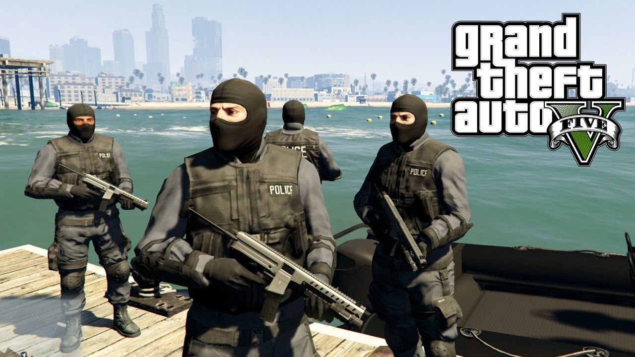 GTA 5 - SWAT Missions #2 - Boardwalk Showdown, Biker Camp Raid - YouTube