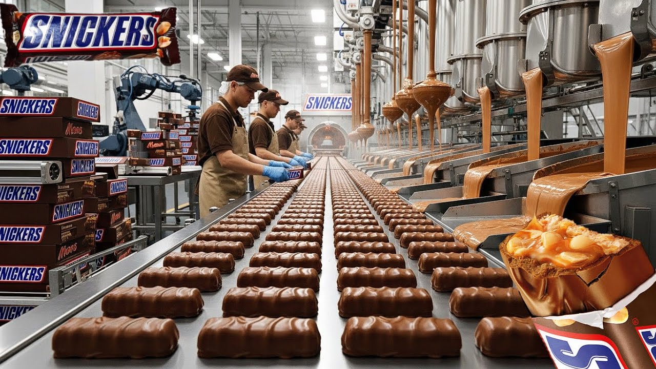 How Millions of Snickers Bars Are Made in the Factory - YouTube