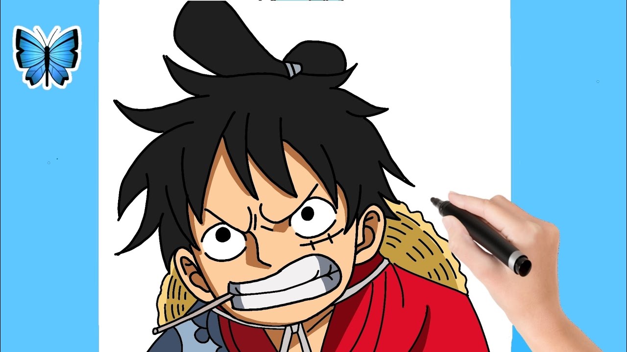 How to draw Monkey D Luffy ||Wano Arc|| from One piece Step by Step ...
