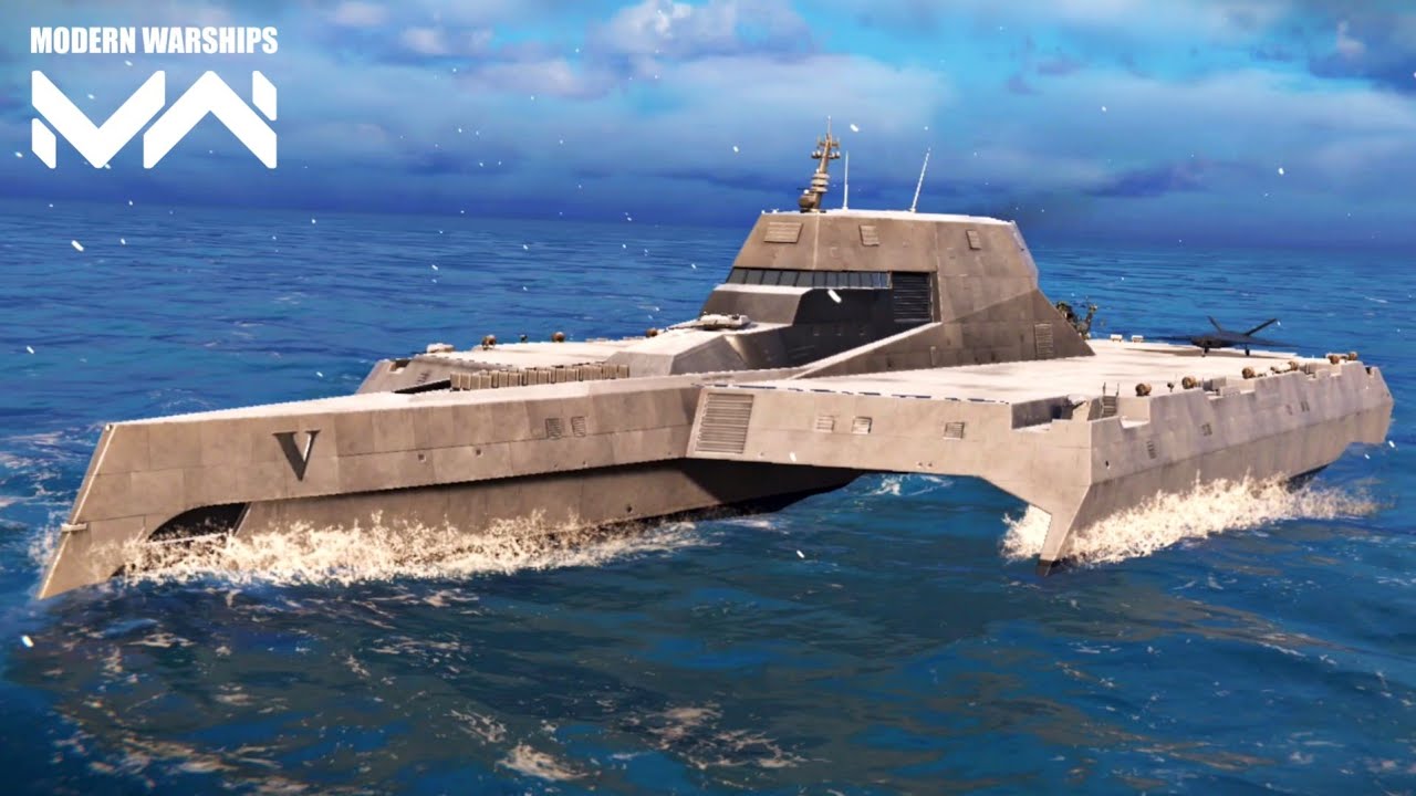 Modern Warships: Drone Carrier FS OCEAN AVENGER in action. - YouTube