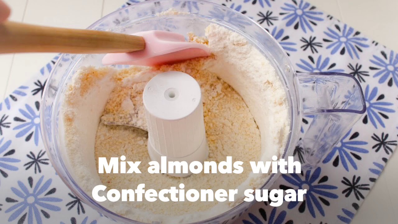 The making of almond paste for baking - YouTube