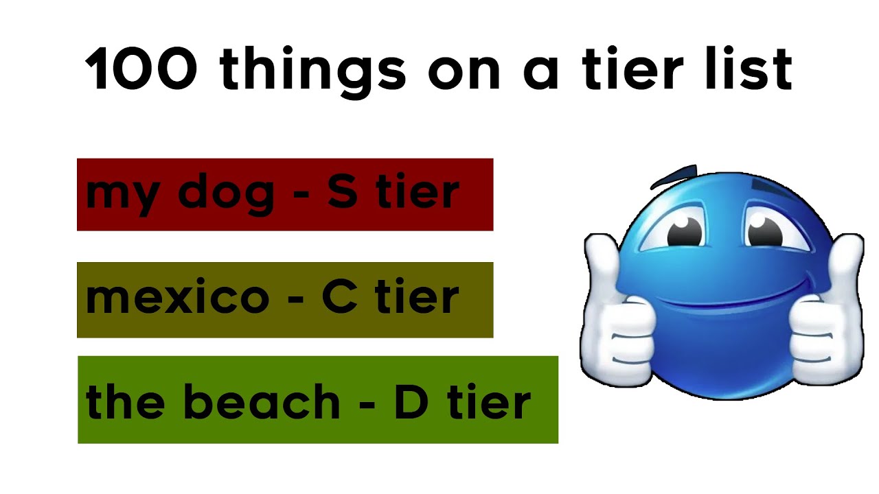 tier list of random shit - YouTube