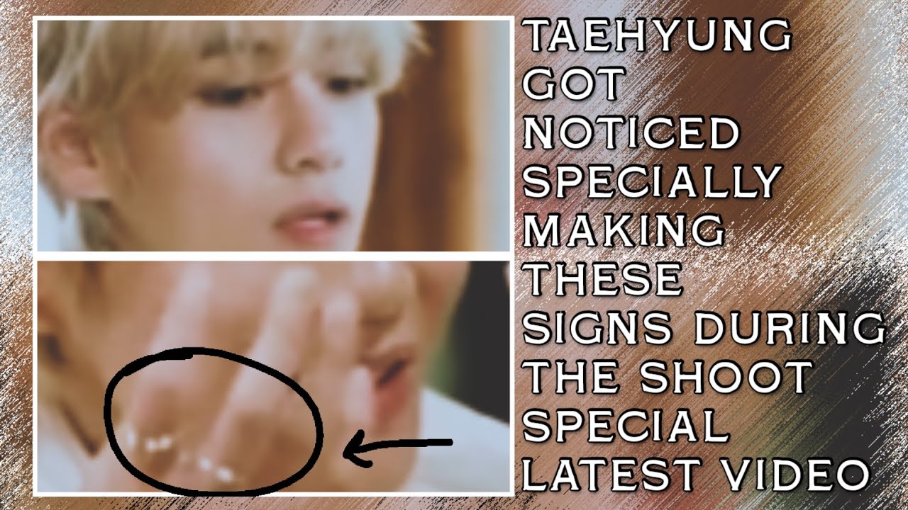 OMG!💋😱Taehyung Got Noticed Specially Making These Signs At The Shoot ...