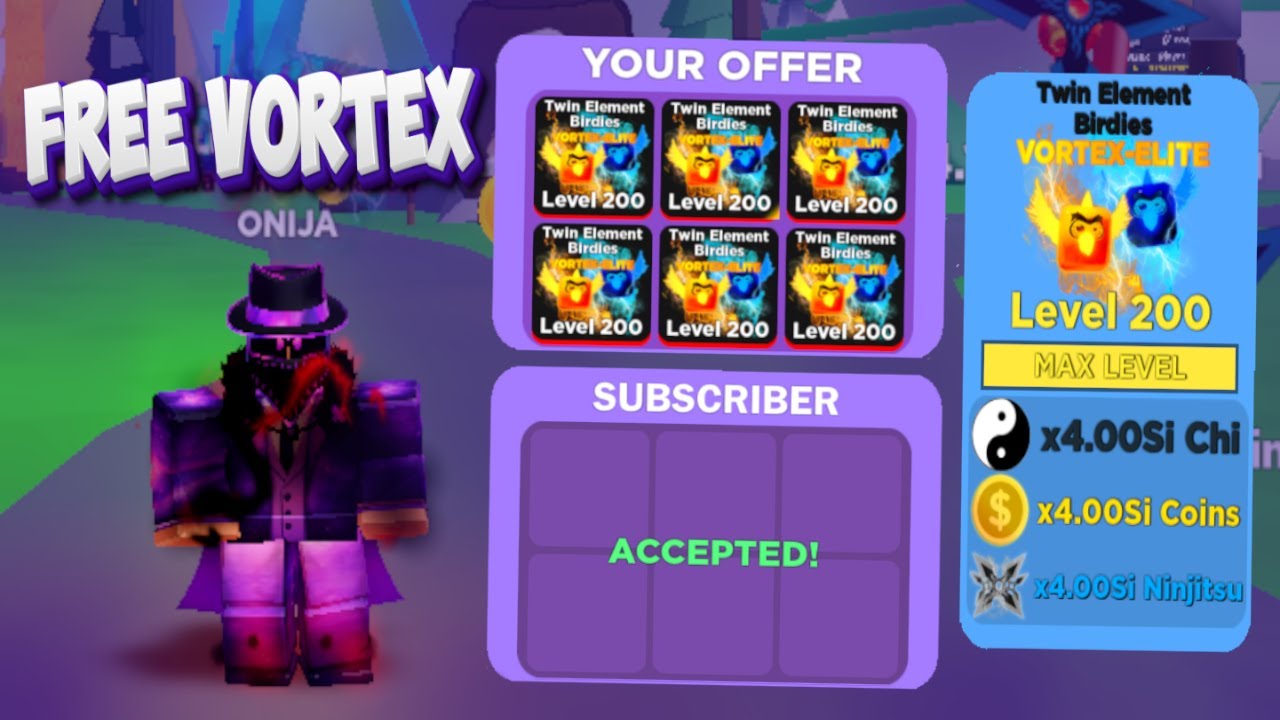 Free Vortex Elites Giveaway In Ninja Legends🔴LIVE - YouTube