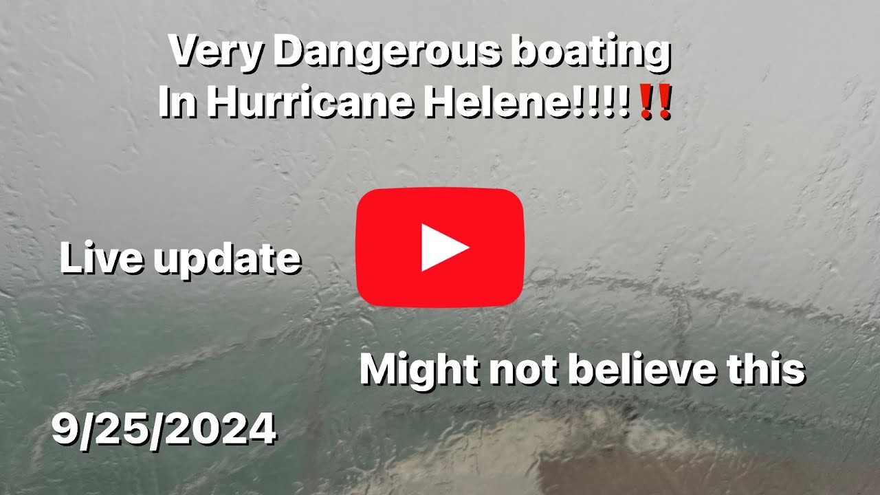 Helene Raw Footage: INSANE Boat Docking in 50 Knots of Wind – Boating in a Hurricane Danger‼️ ...