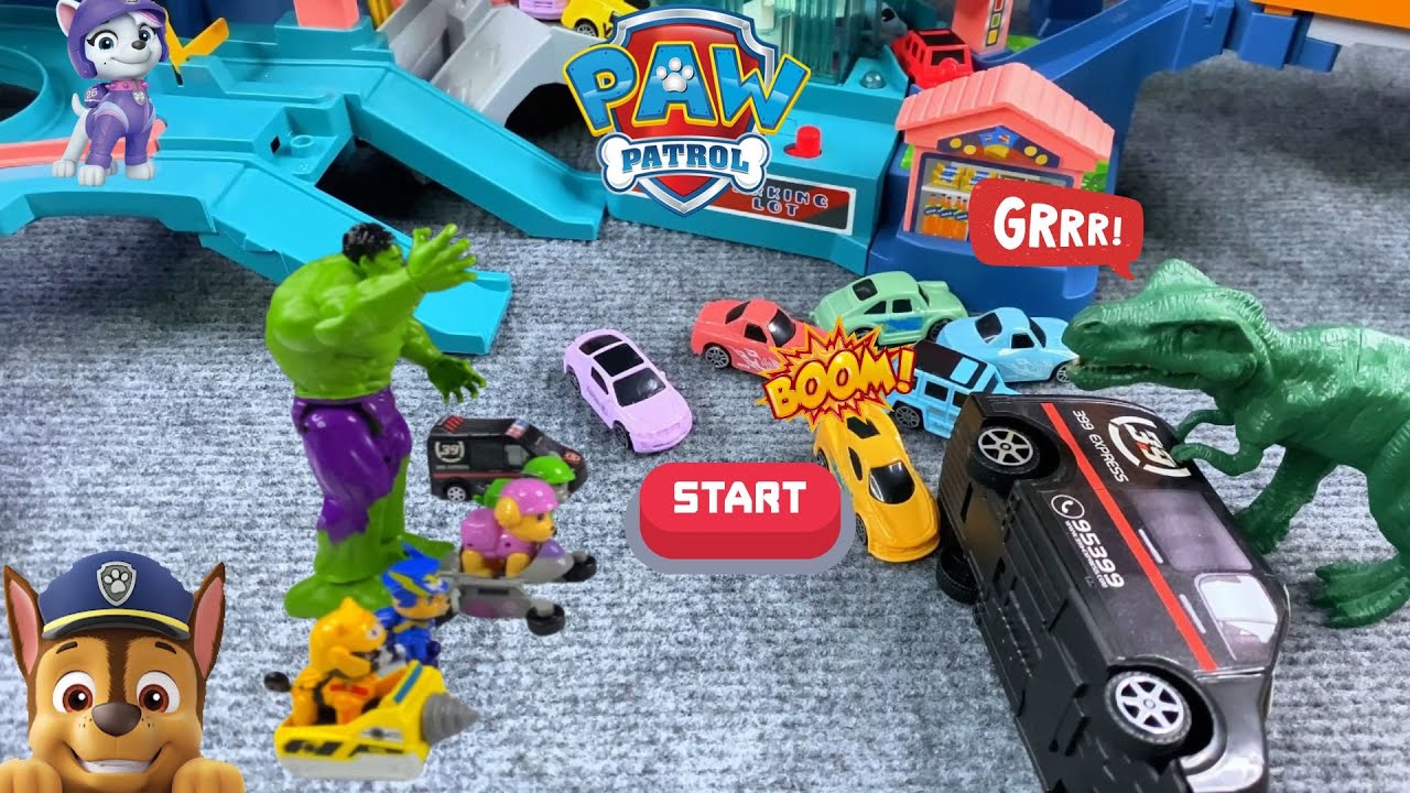 60 Minutes Satisfying with Unboxing Paw patrol Fight Gozila & T-Rex ...