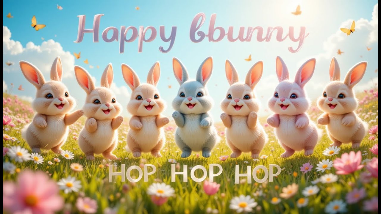 Hoppy bunny, hop, hop, hop | The Kids Story | Nursery Rhyme ...