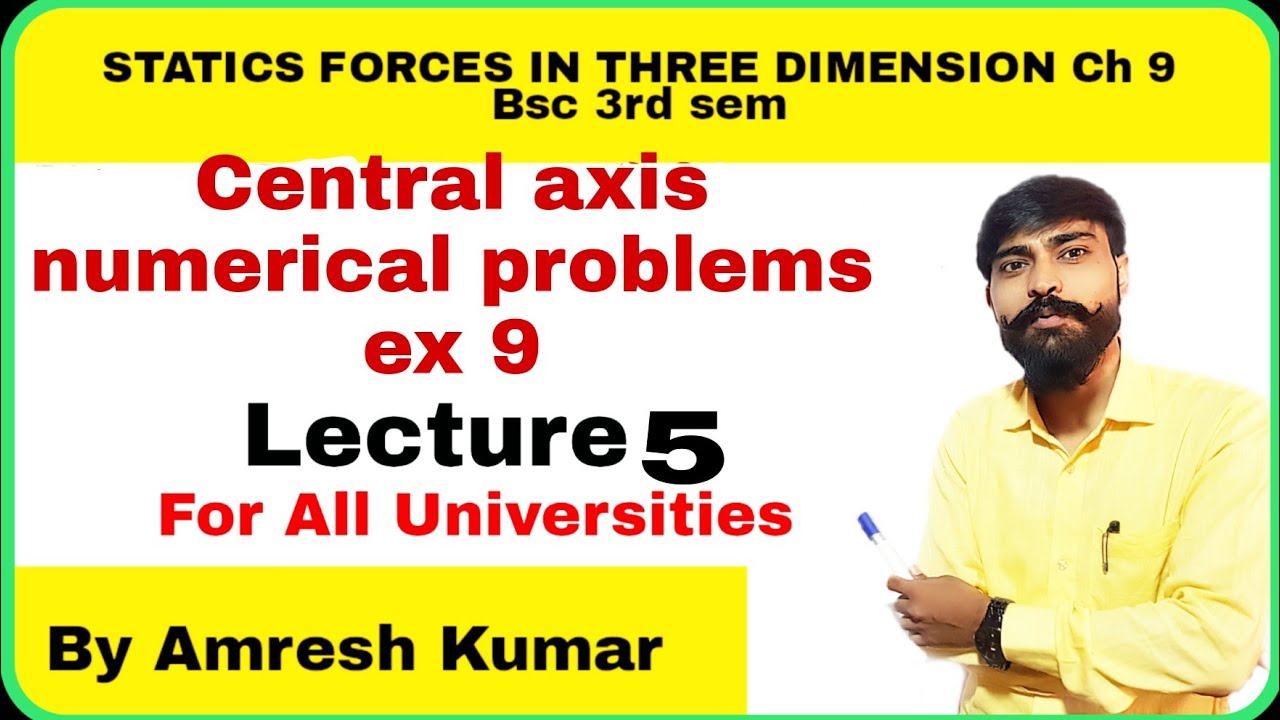 Statics for bsc sem3 | Forces in three dimension-5 | how find equation ...