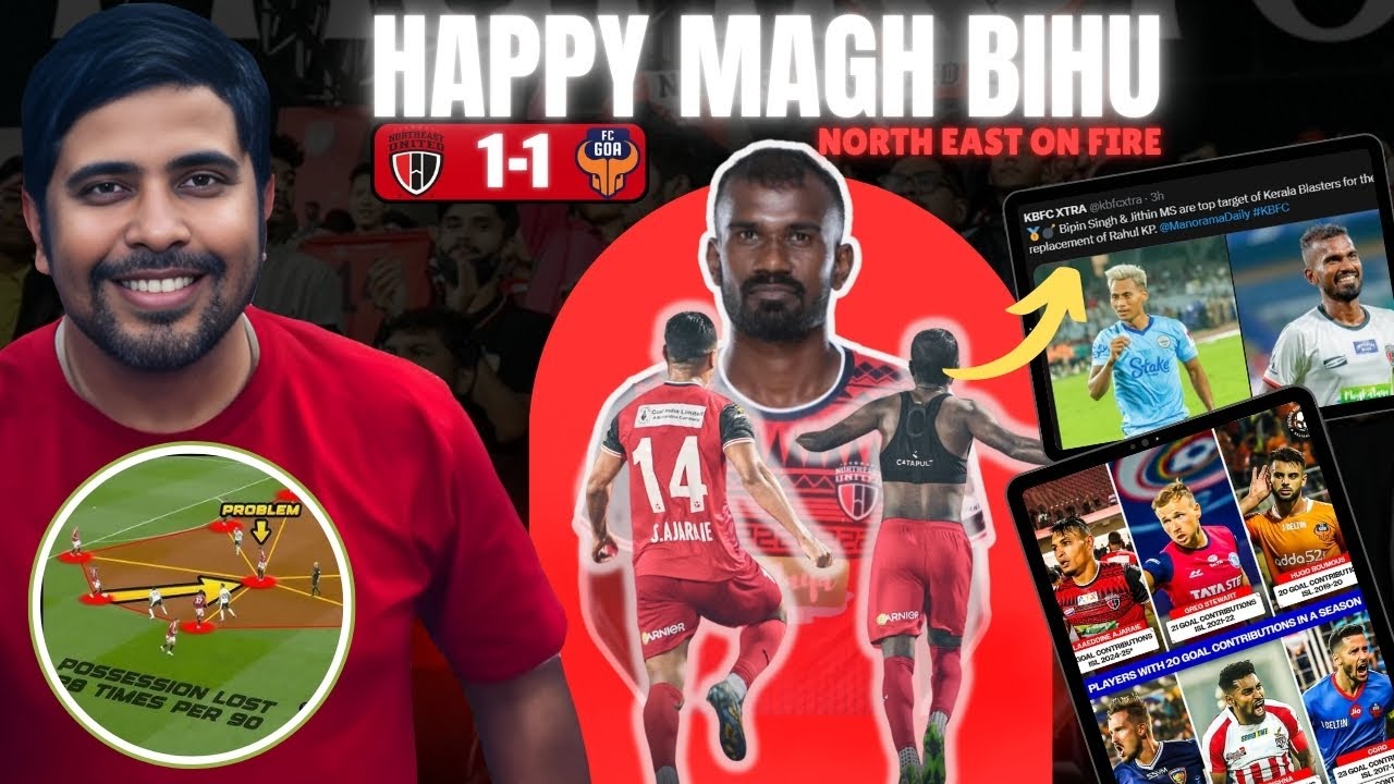 🚨FC GOA 1-1 NORTHEAST UNITED📢Yasir & Jithin MS Goal↪️Kerala Blaster ...