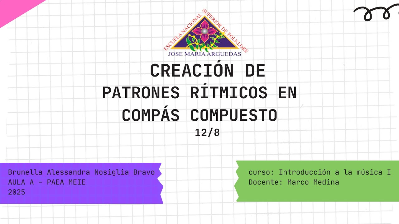 Práctica de Patrones rítmicos en compás compuesto de 12/8 - YouTube