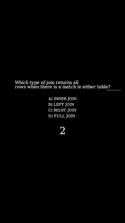 Sql Challenge 8 What If You Want To Fetch Data When There Is A Match In Either Table Sql Youtube