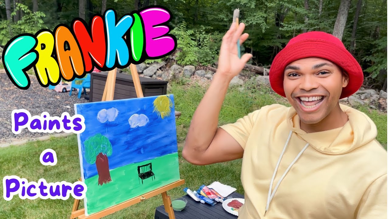 FRANKIE Paints a Picture | Learn Colors | Painting | Fun Educational ...