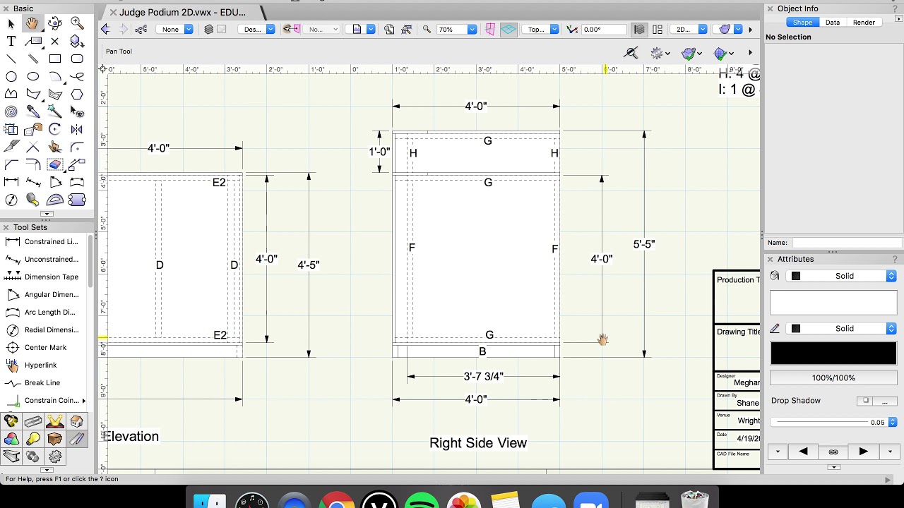 Vectorworks 2019 2D Drafting Example - YouTube