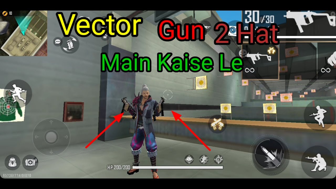 Vector Gun Do Hat Main Kaise Le//How to Use Two Vector Gun//Free Fire ...
