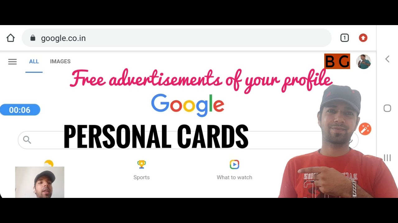 How to create google personal card, visiting card in google - YouTube