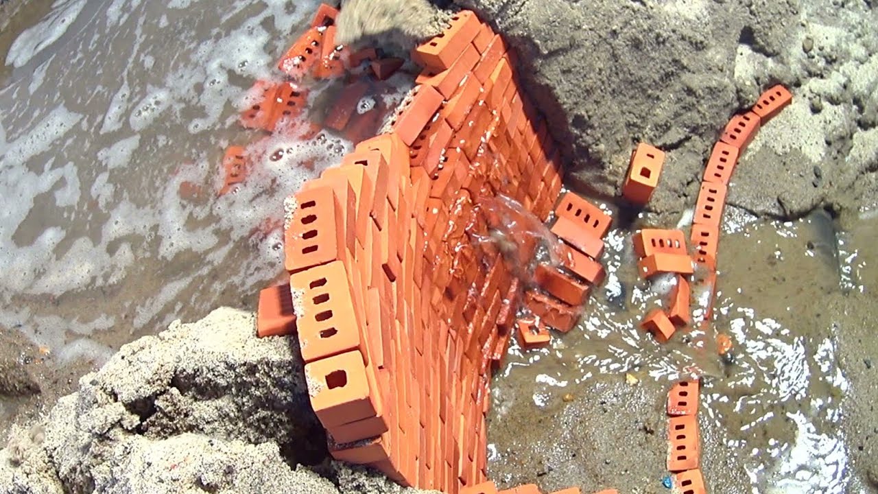 DAM BREACH AND MINI BRICK DAM FAILURE - YouTube