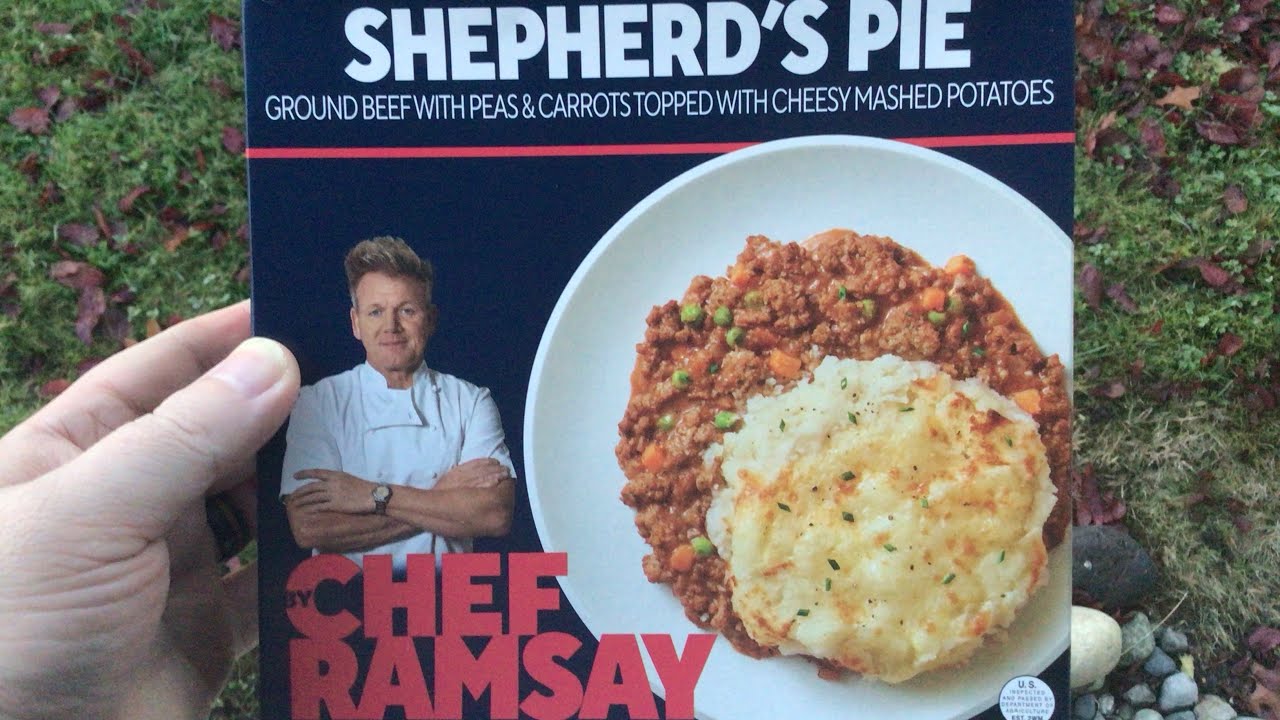 Chef Gordon Ramsey Shepard's Pie Microwave Meal Review - YouTube