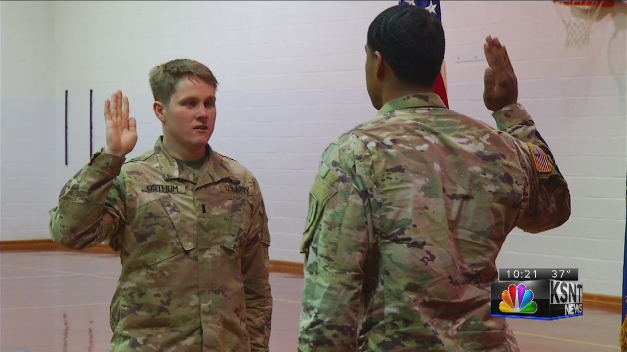 Ft. Riley soldier holds special reenlistment ceremony at local school ...