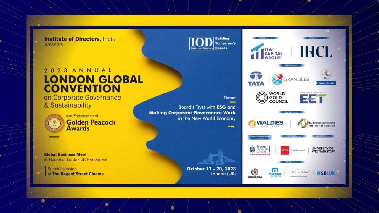 2023 IOD's London Global Convention | 17 – 20 October, 2023, London (UK ...