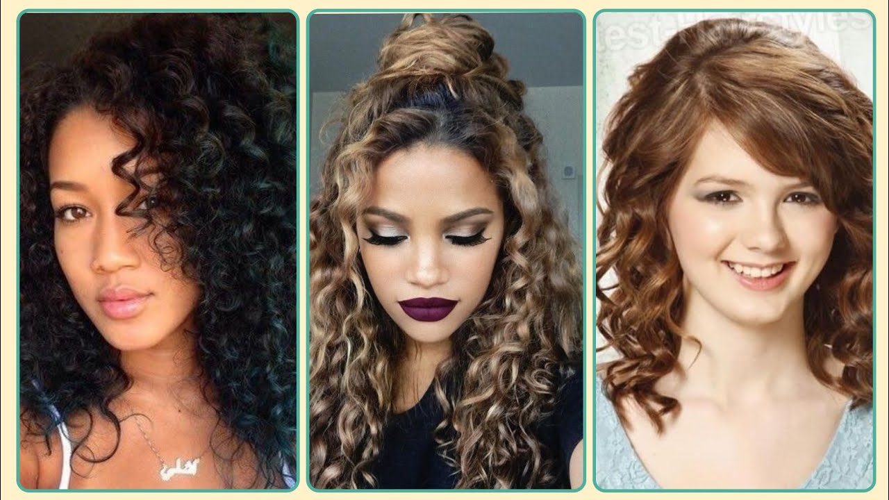Stylish curly Hairstyle For Aesthetic trendy Designs - YouTube