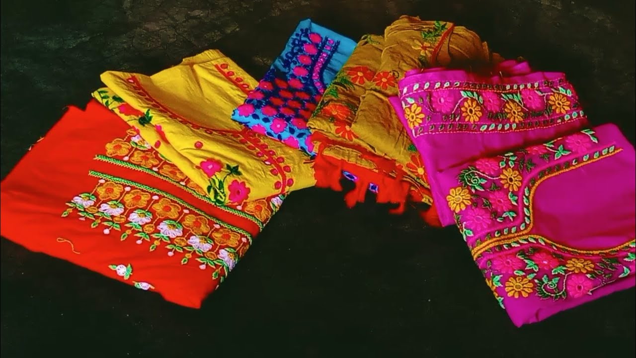 hater kajer jama.Hand embroidery dress design. - YouTube